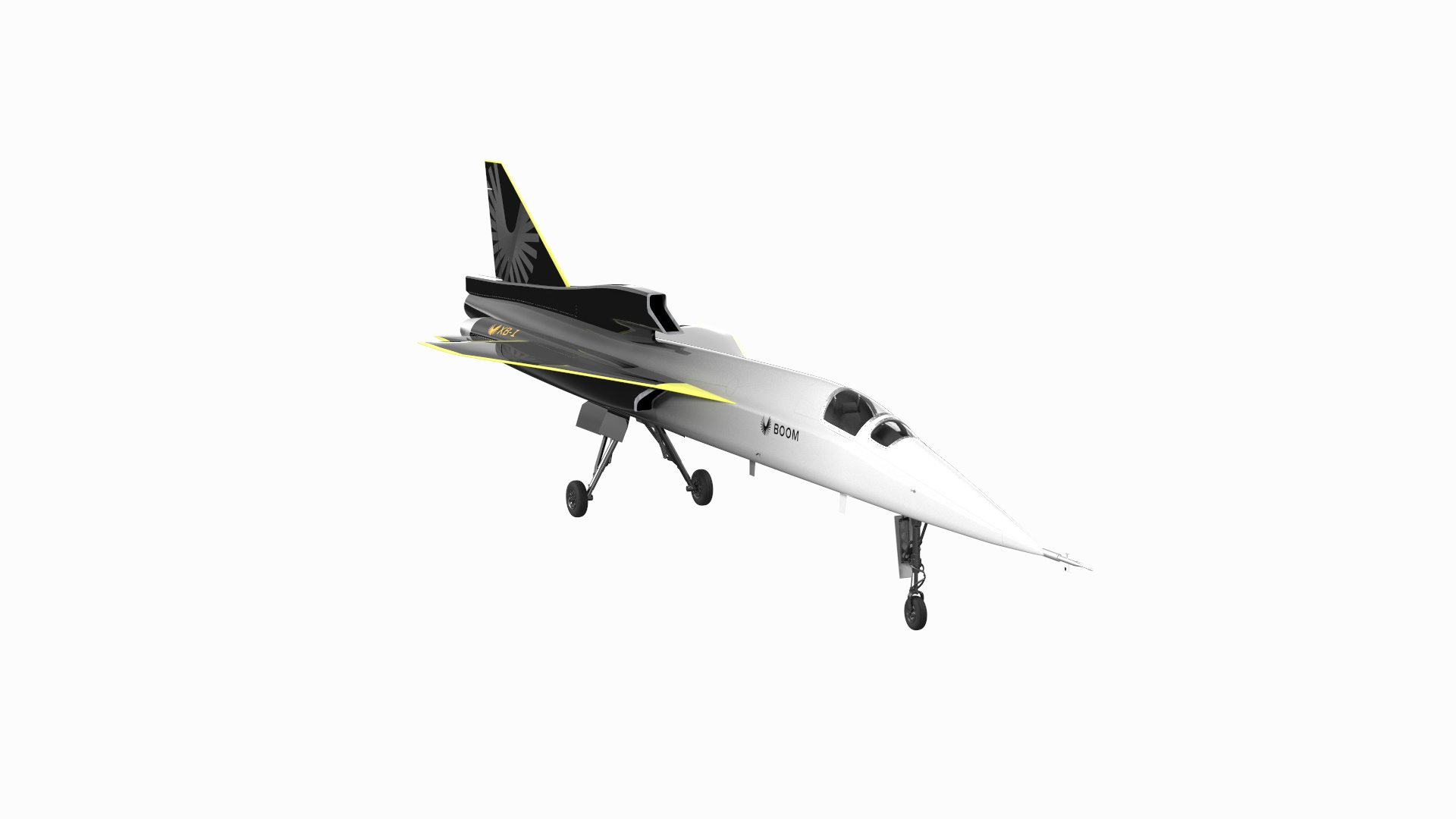 3D Model Experimental Supersonic Aircraft Boom XB-1 Rigged For Maya - TurboSquid 2271158