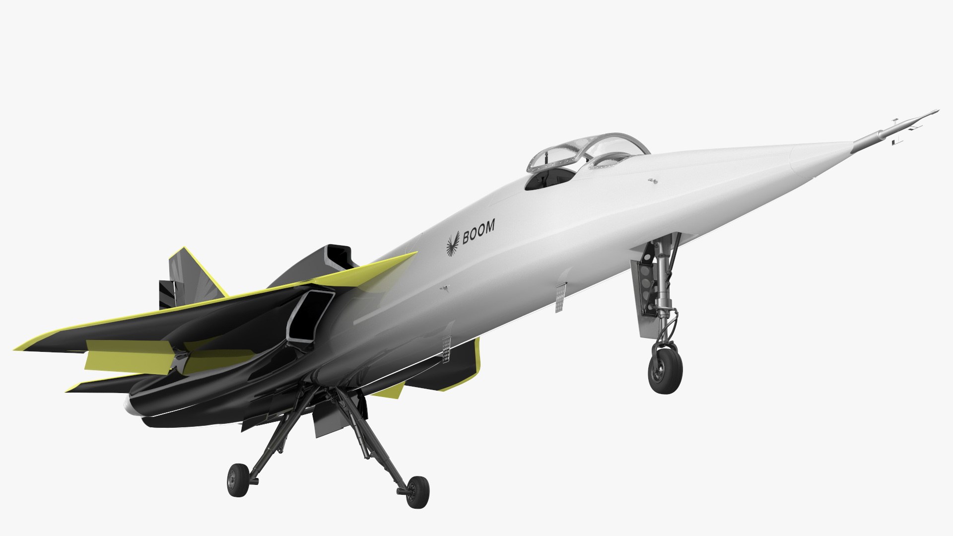 3D Model Experimental Supersonic Aircraft Boom XB-1 Rigged For Maya ...