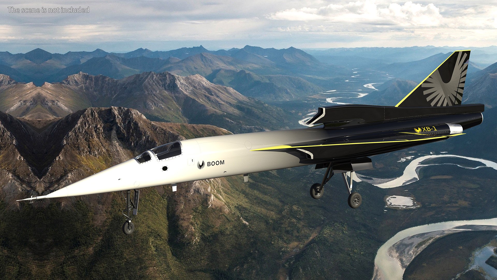 3D Model Experimental Supersonic Aircraft Boom XB-1 Rigged For Maya ...