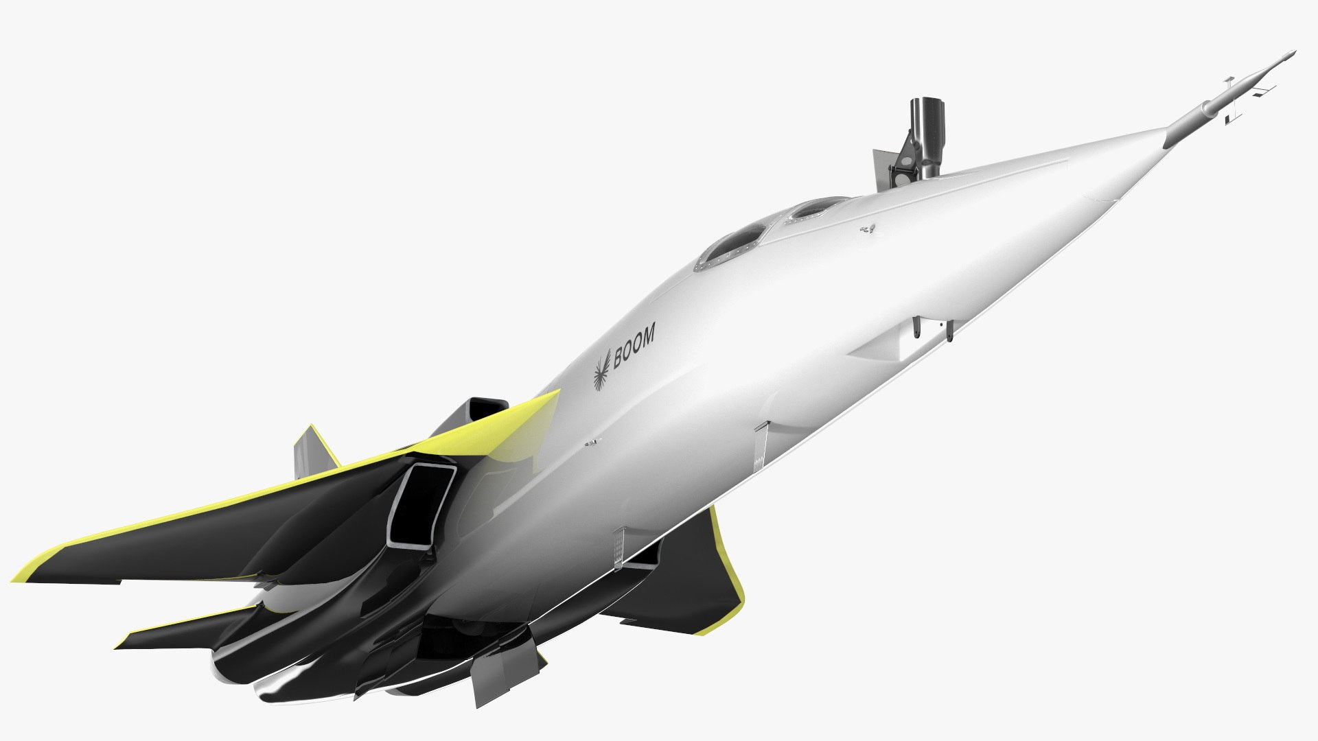 3D Model Experimental Supersonic Aircraft Boom XB-1 Rigged For Maya ...