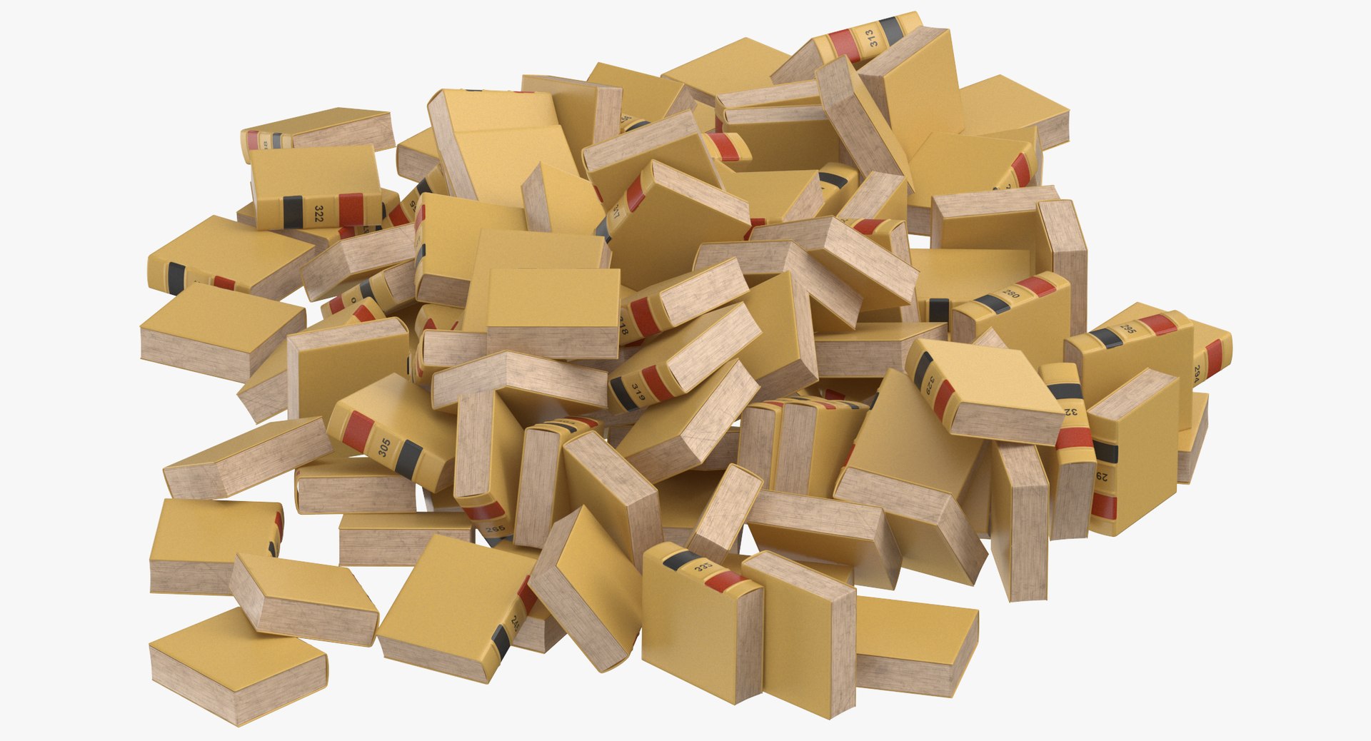 Book pile 3D model - TurboSquid 1334692