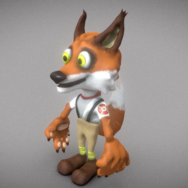 Cartoon fox 3D model - TurboSquid 1623744