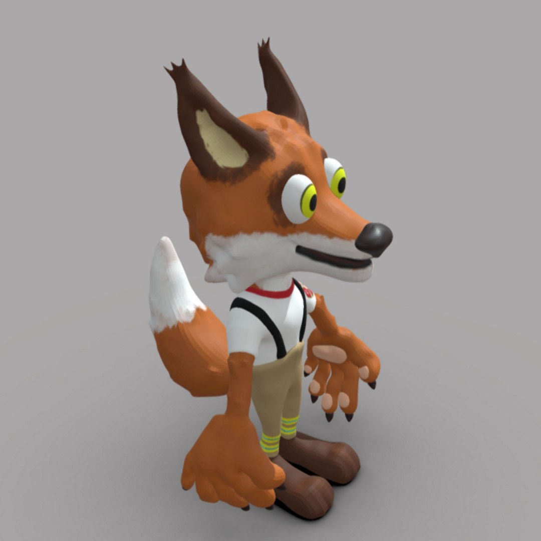 Cartoon Fox 3D Model - TurboSquid 1623744