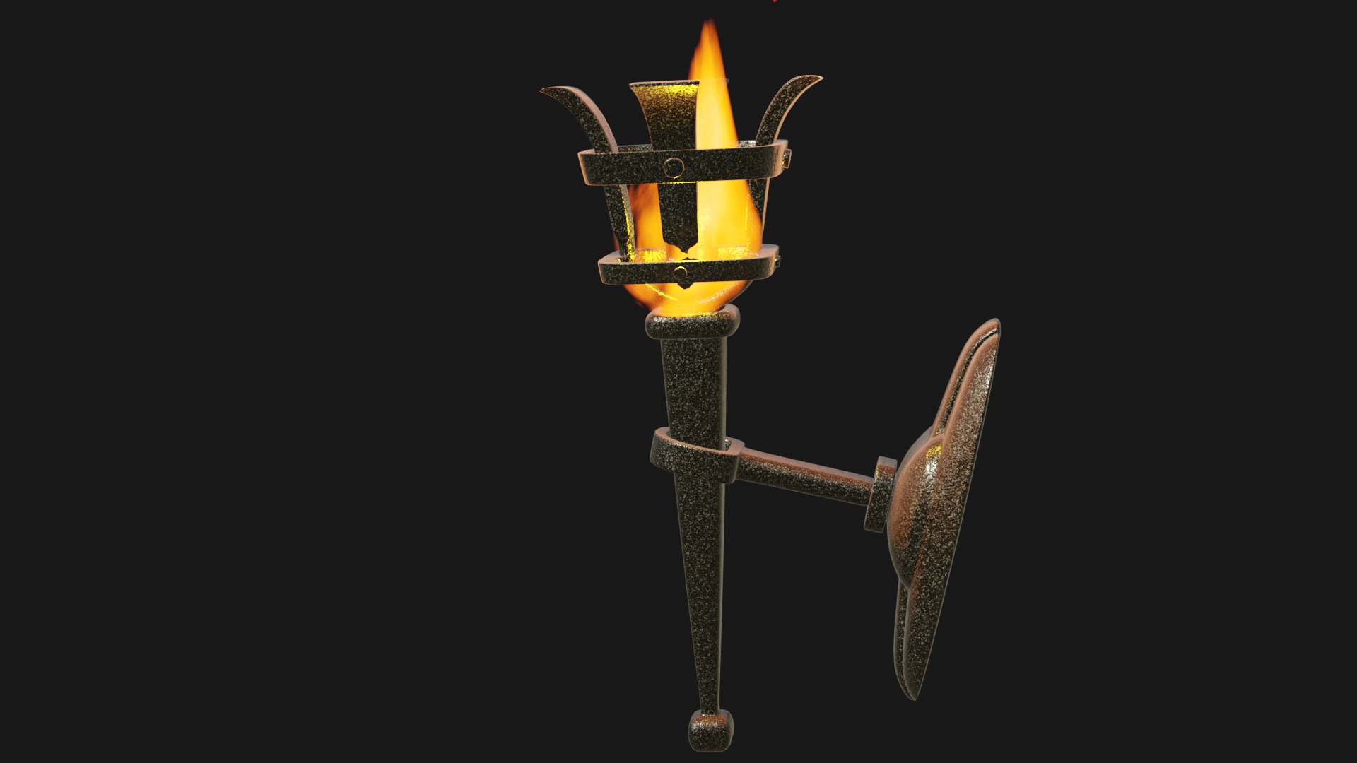 Torch With Medieval Fire 3D Model - TurboSquid 1921722