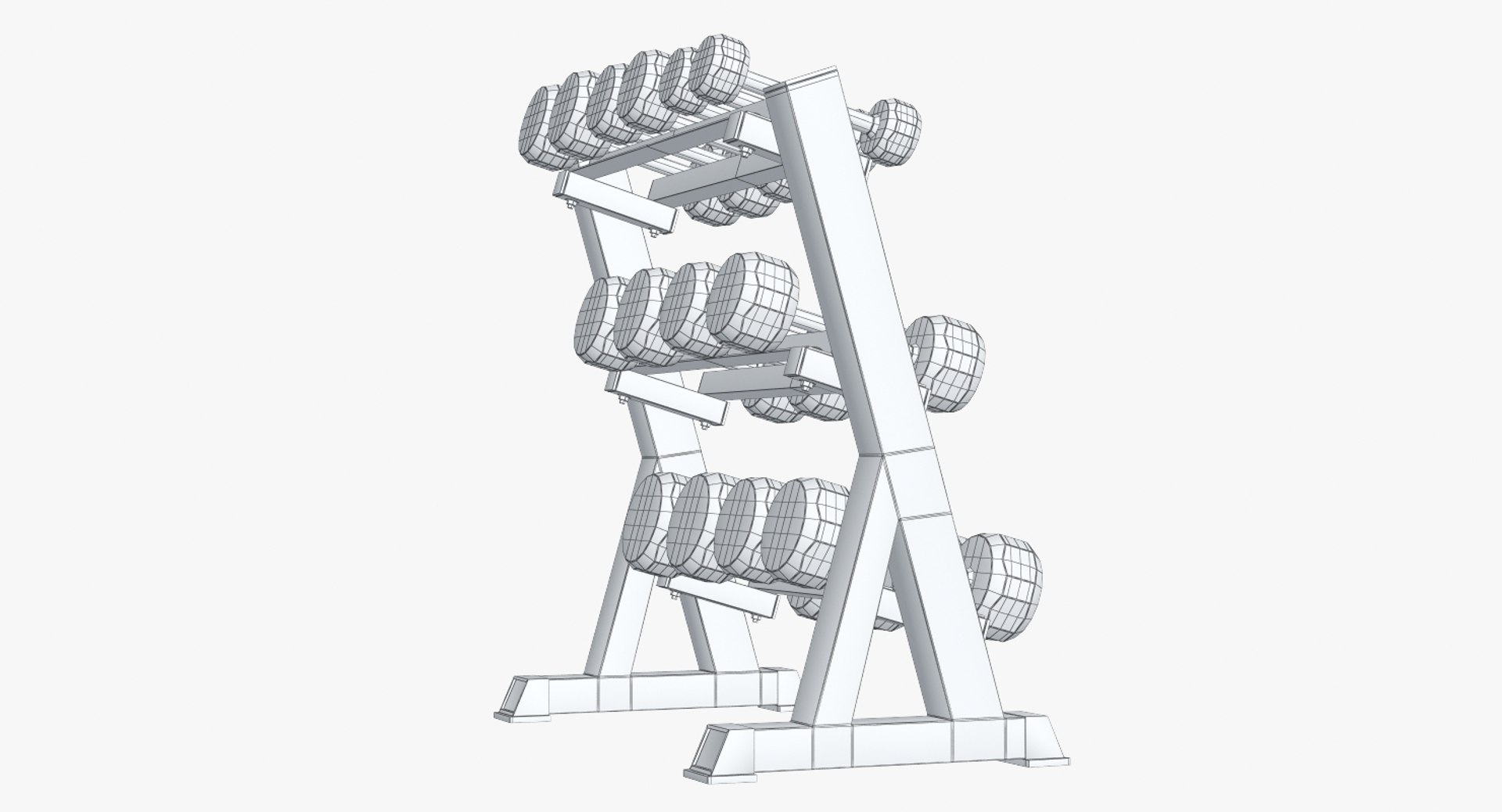 3d Weight Rack Model