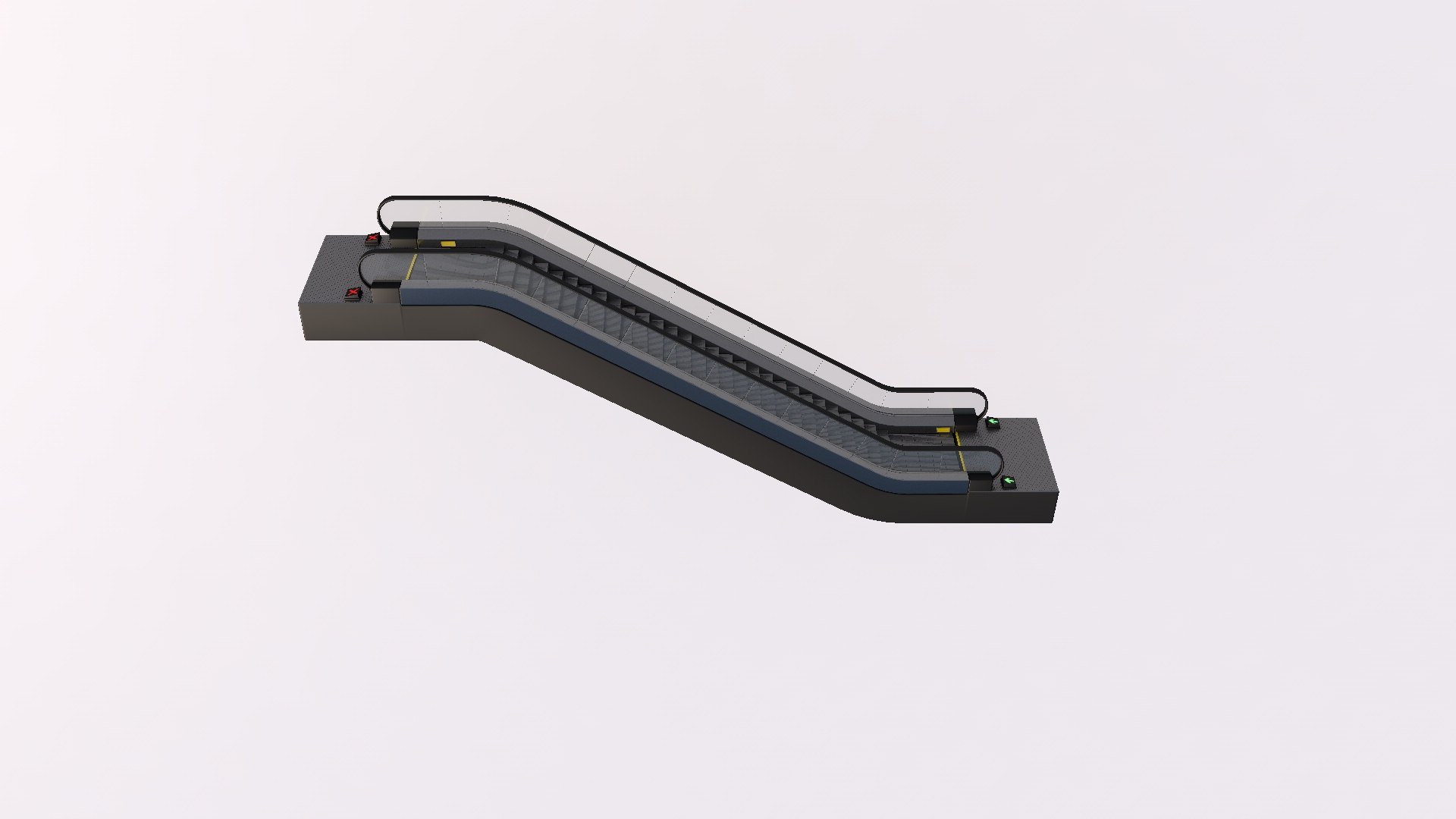 Escalator 3D Model - TurboSquid 1761536