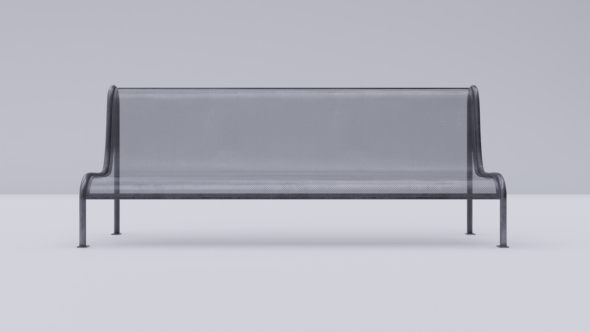 3D Model Modern Metallic Bench - TurboSquid 1767827