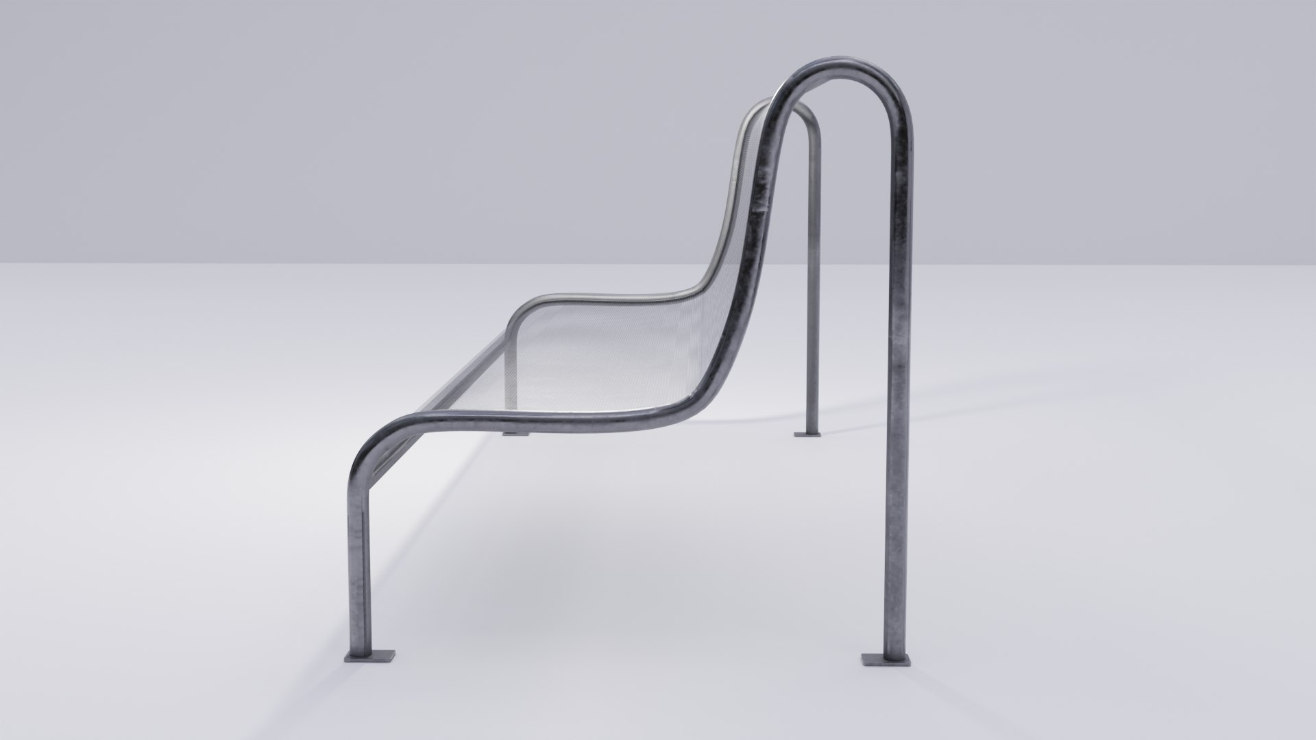 3D Model Modern Metallic Bench - TurboSquid 1767827