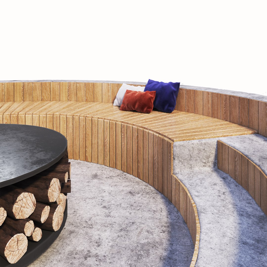 3D Outdoor Round seat - TurboSquid 2118264