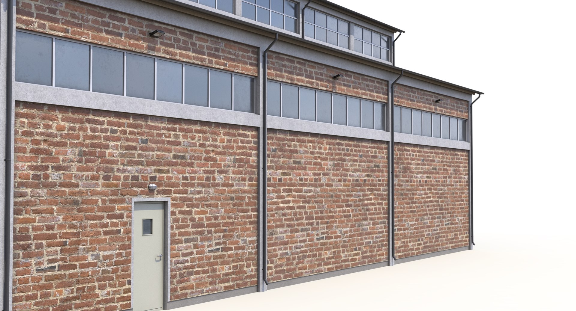 2 Brick Industrial Buildings PBR 3D Model - TurboSquid 2519029
