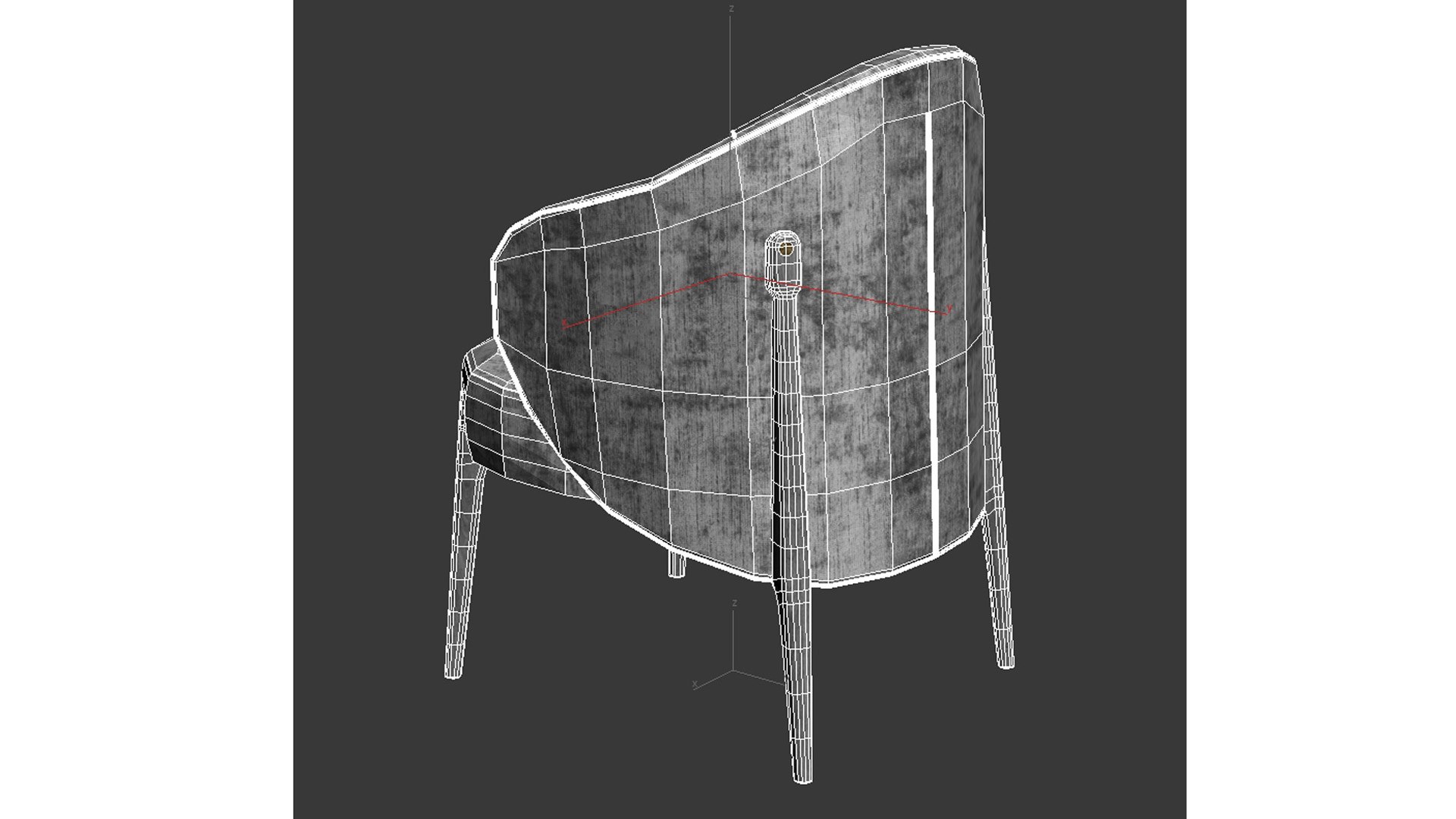 3D Model District Eight Ames Dining Chair With Armrests - TurboSquid 2031495