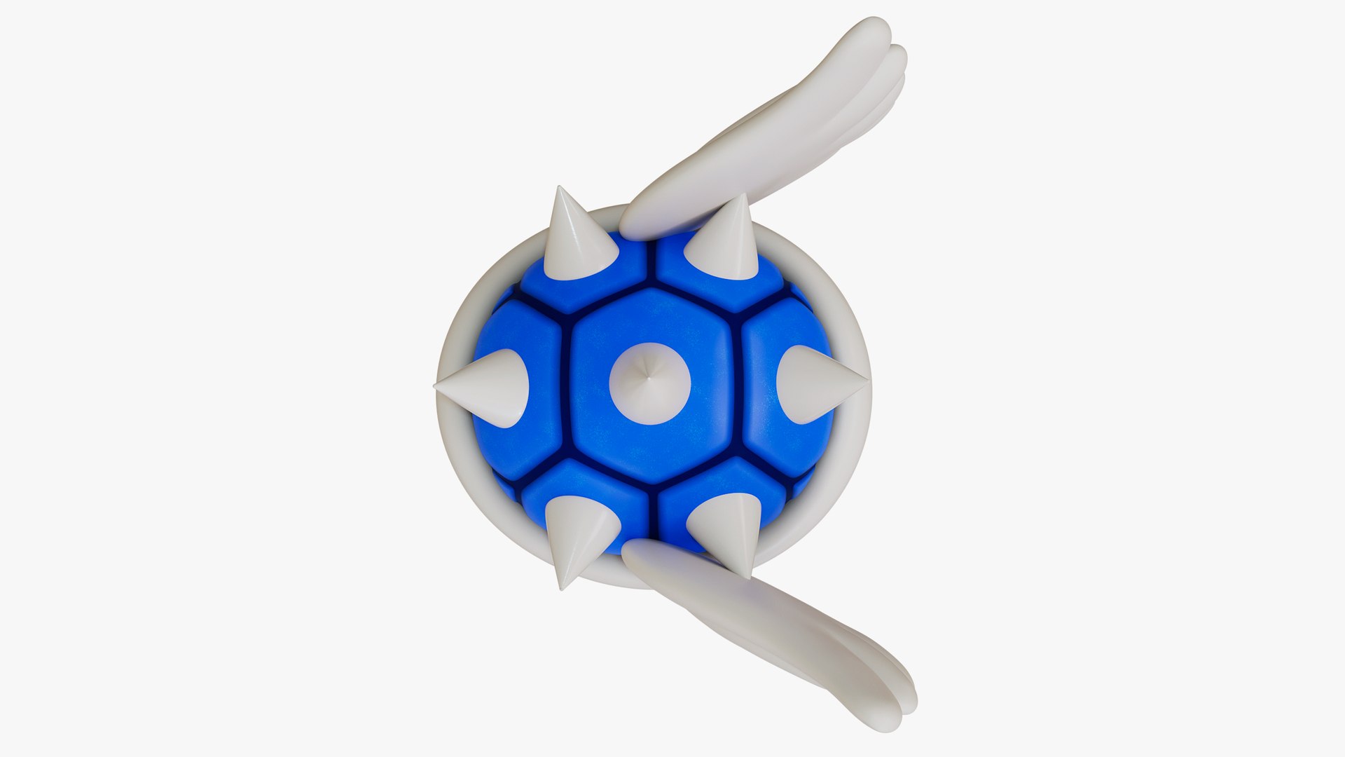 3D Mario Bros Koopa Shell Wings Blue Model - TurboSquid 2327078