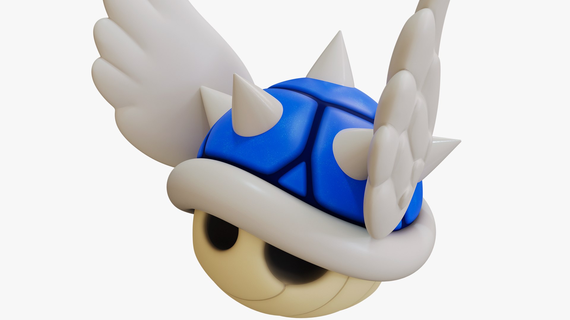 3D Mario Bros Koopa Shell Wings Blue Model - TurboSquid 2327078