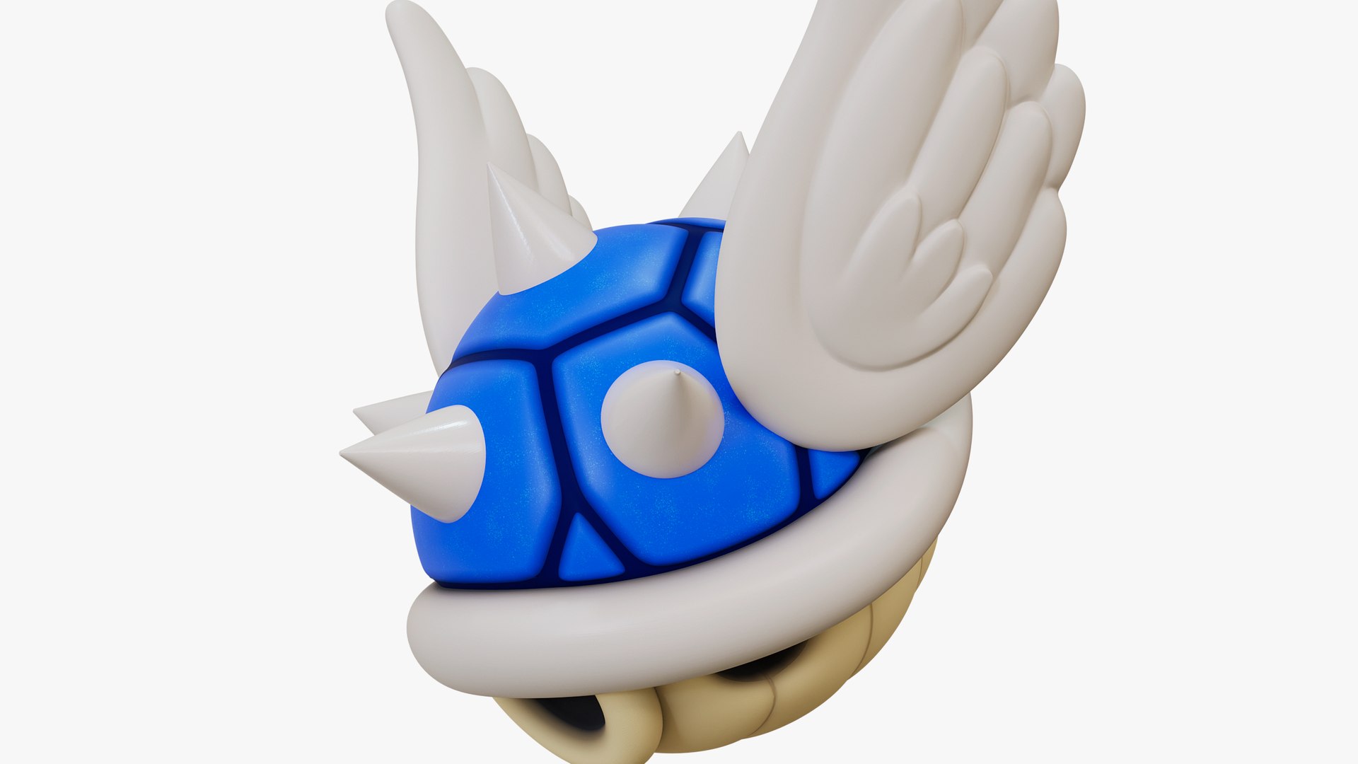 3D Mario Bros Koopa Shell Wings Blue Model - TurboSquid 2327078