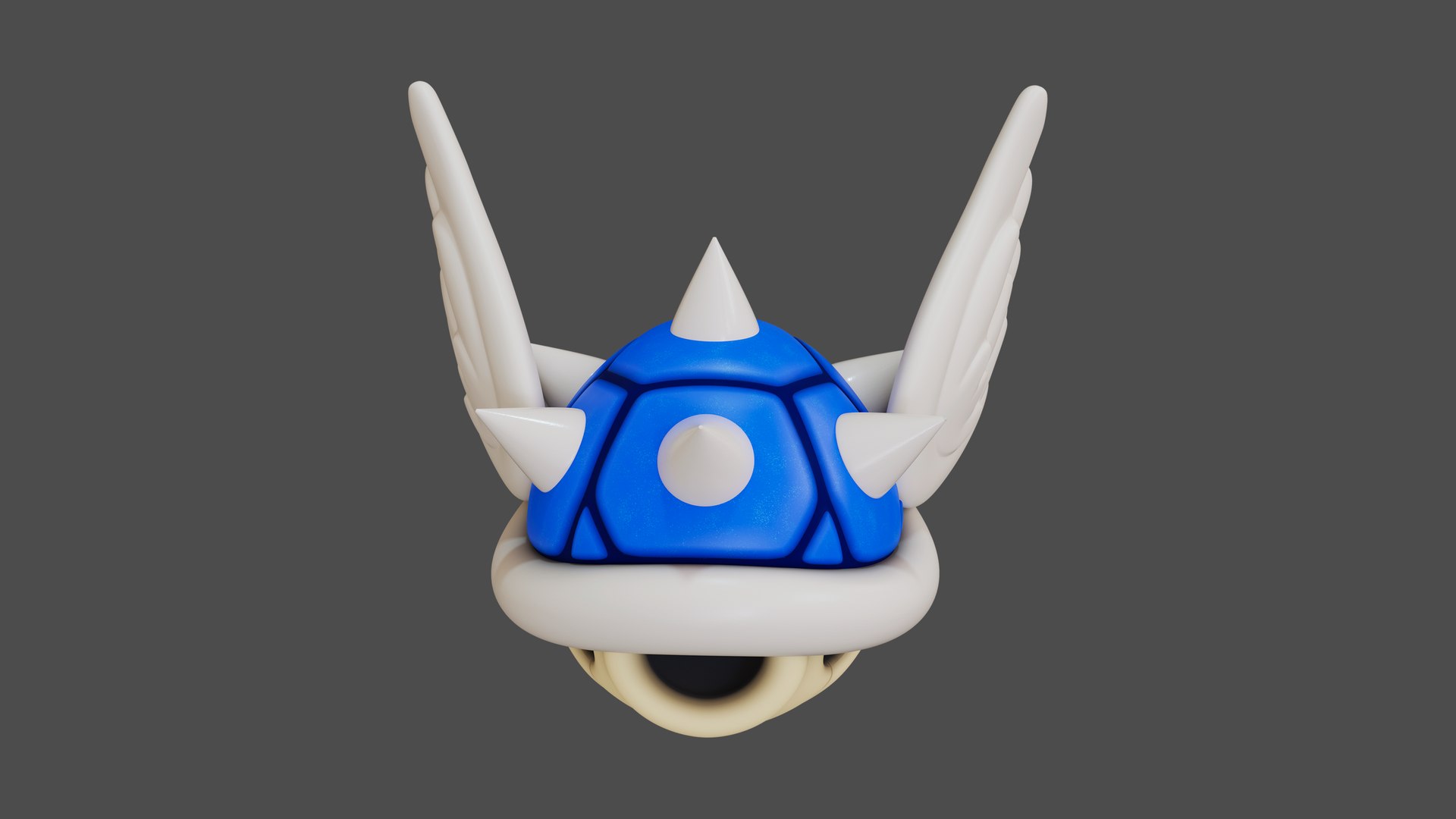 3D Mario Bros Koopa Shell Wings Blue Model - TurboSquid 2327078