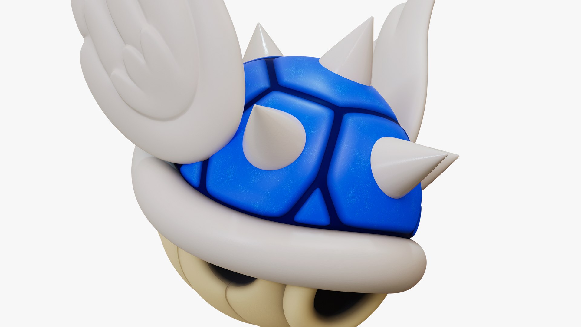 3D Mario Bros Koopa Shell Wings Blue Model - TurboSquid 2327078