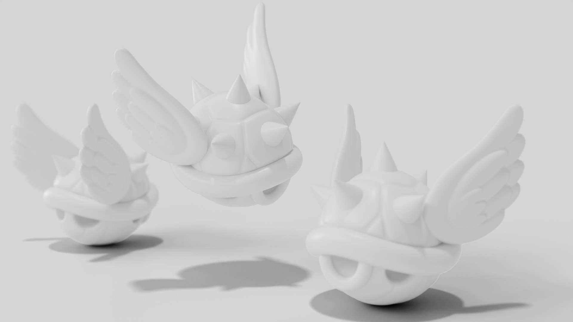 3D Mario Bros Koopa Shell Wings Blue Model - TurboSquid 2327078