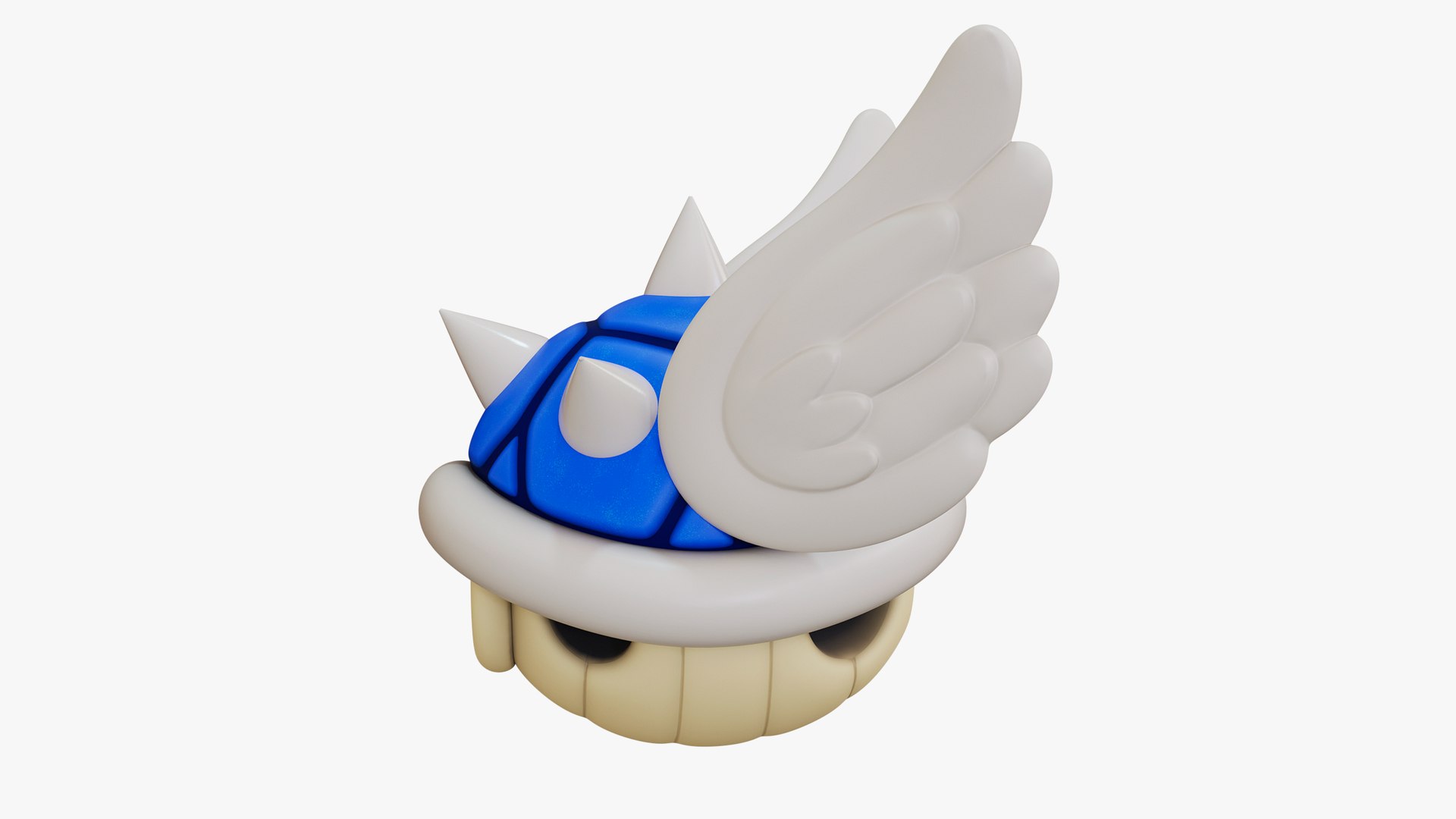 3D Mario Bros Koopa Shell Wings Blue Model - TurboSquid 2327078