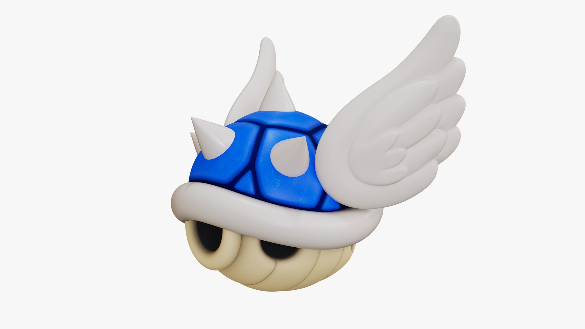 3D Mario Bros Koopa Shell Wings Blue Model - TurboSquid 2327078