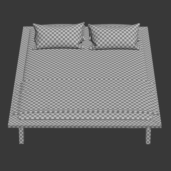 3D wooden daybed - TurboSquid 1651383