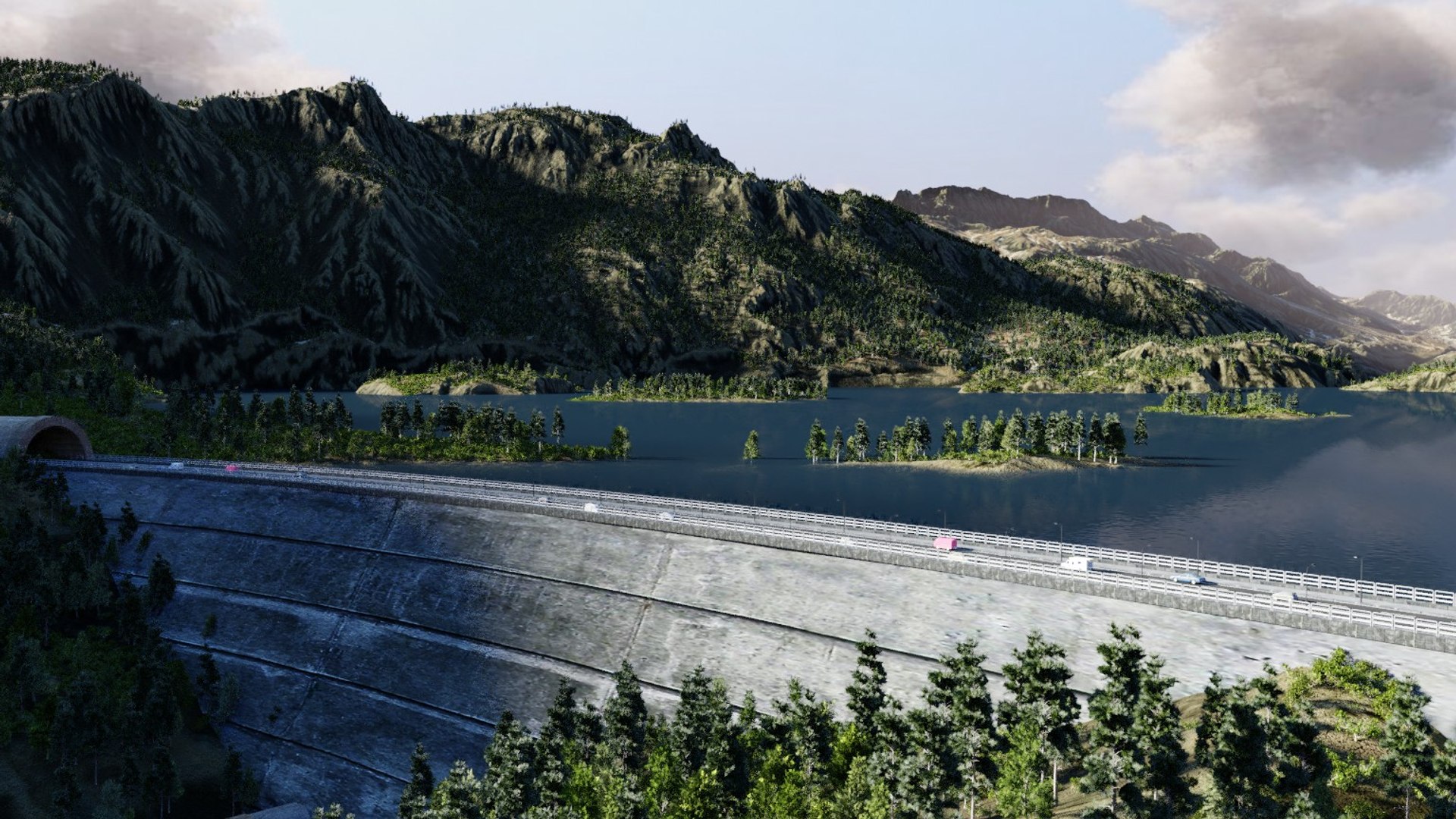3D Lake Dam Blender Model - TurboSquid 1615260