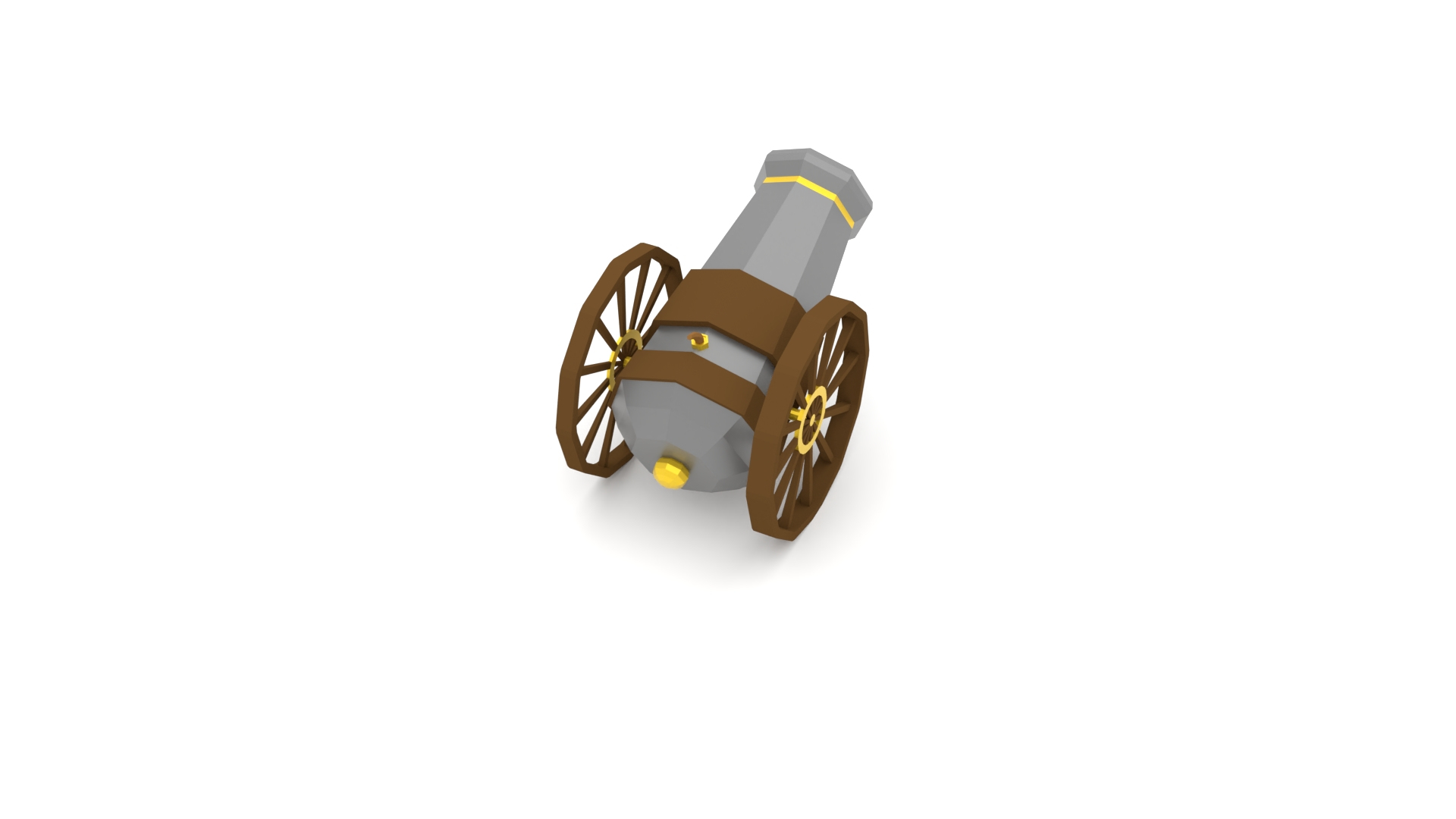 3D Low Poly Western Cannon - TurboSquid 2110758