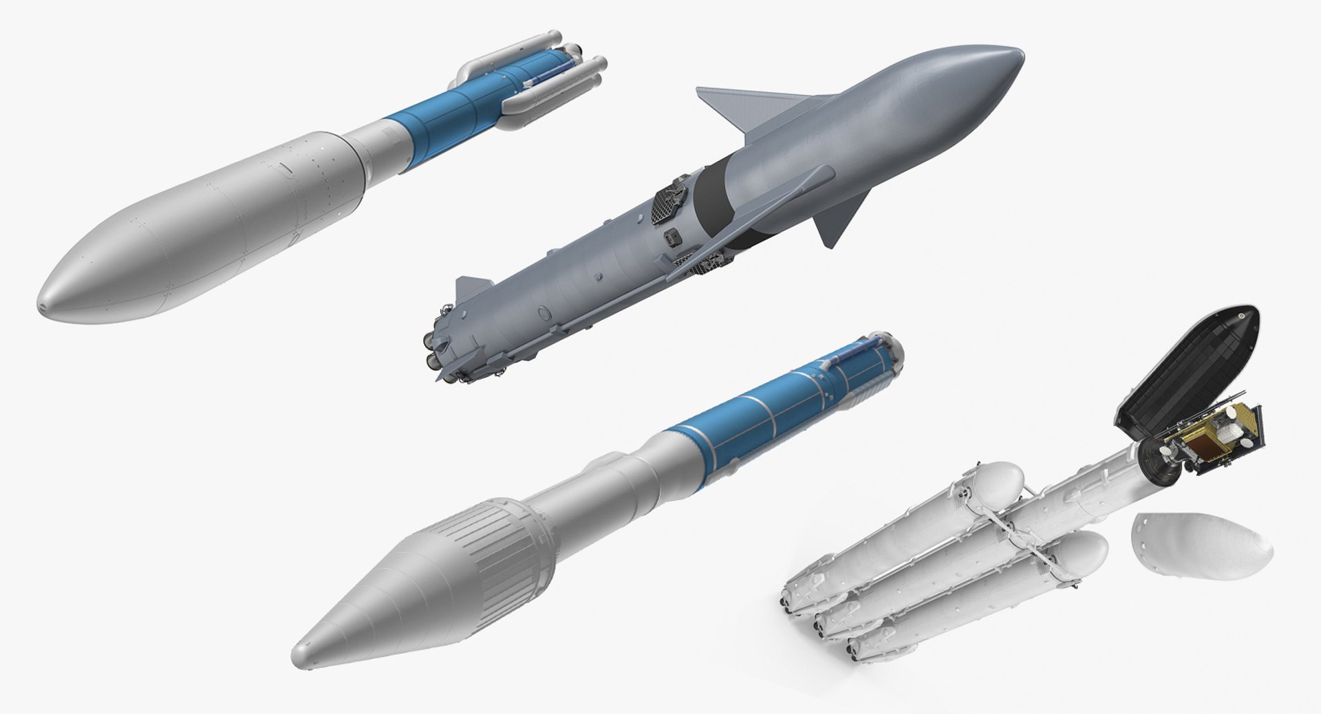 Space launch vehicles 3D - TurboSquid 1482355