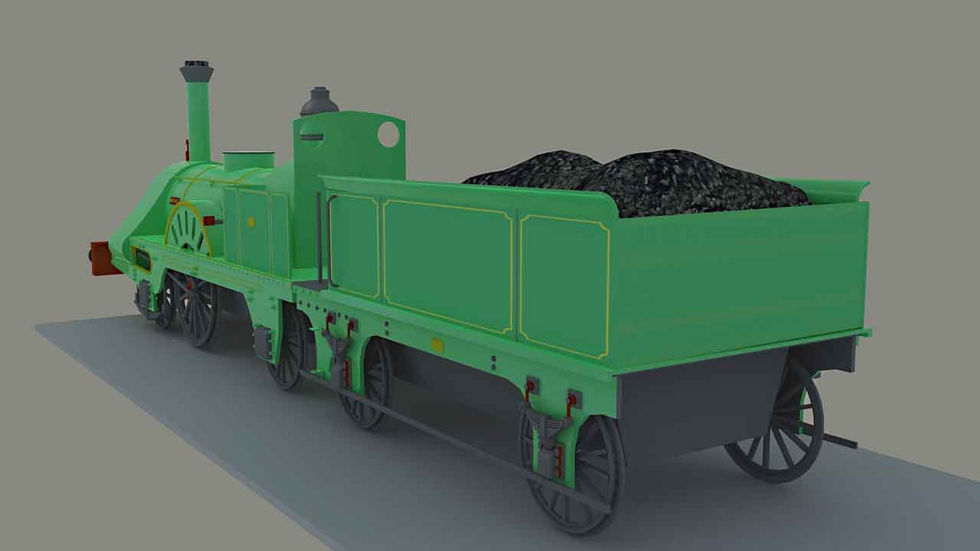 3d Max Steam Locomotive