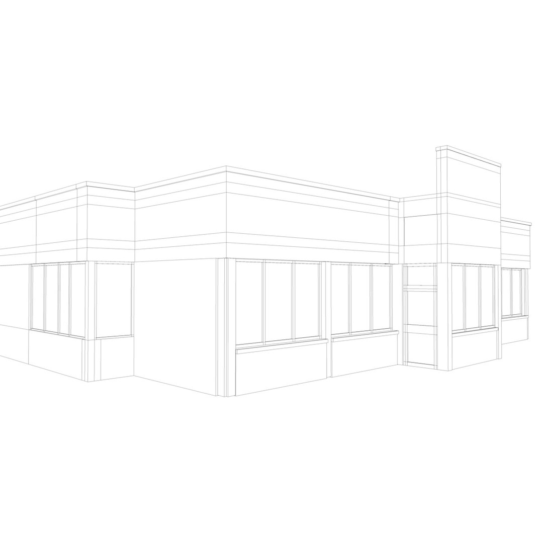 3D Fast Food Building - TurboSquid 1262235