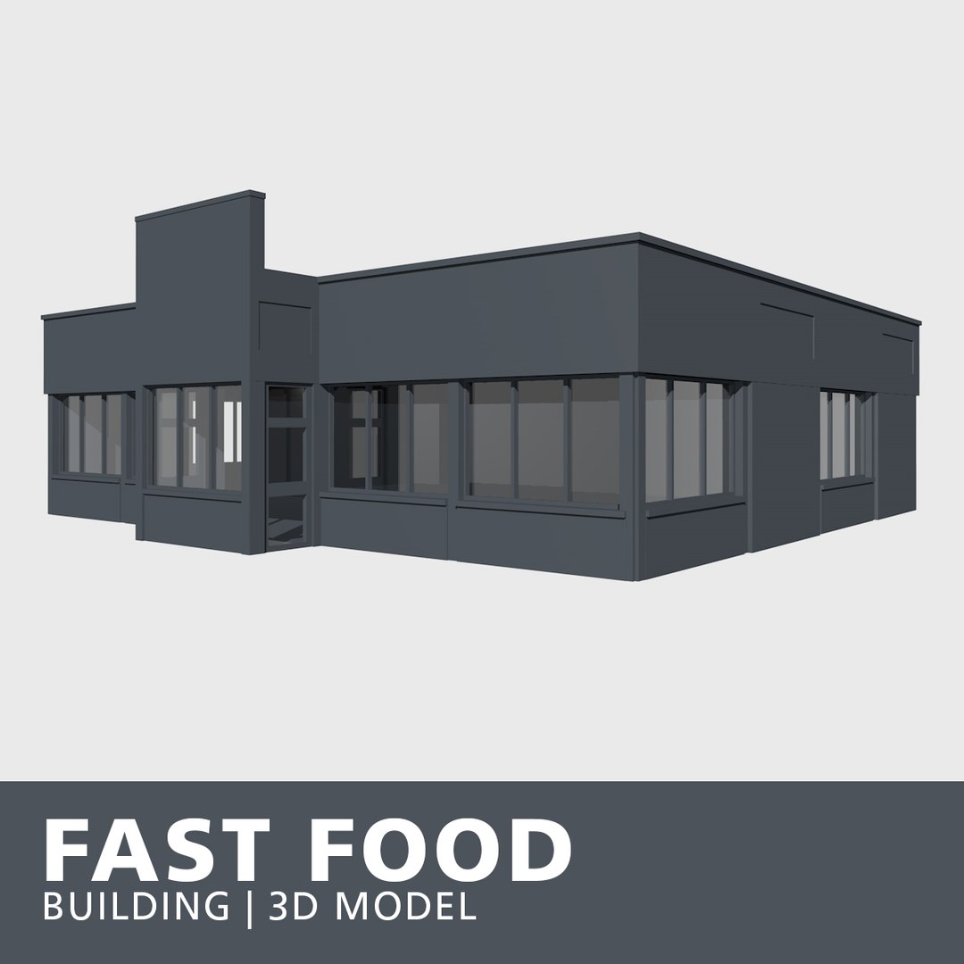 3D Fast Food Building - TurboSquid 1262235