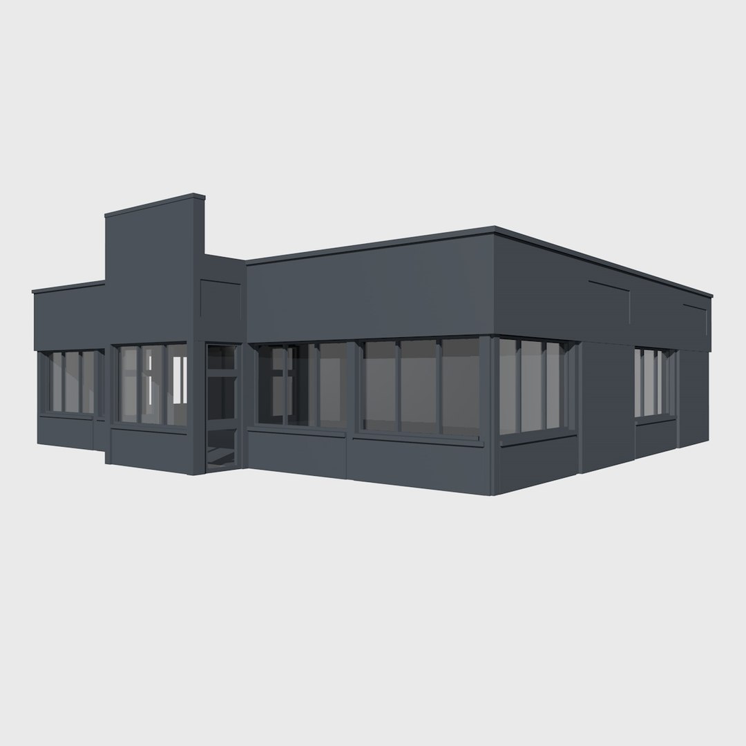 3D Fast Food Building - TurboSquid 1262235