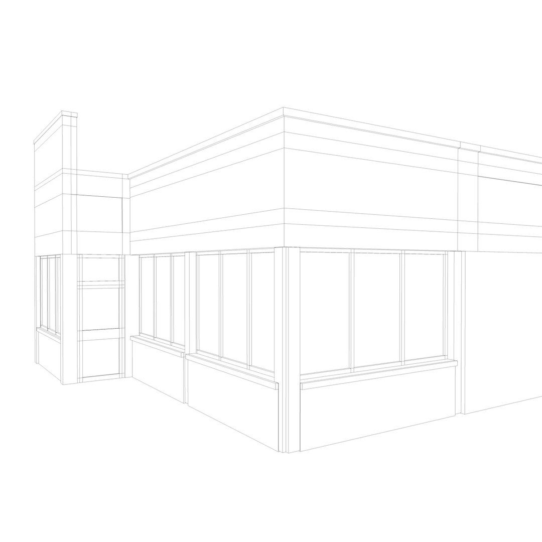 3D Fast Food Building - TurboSquid 1262235