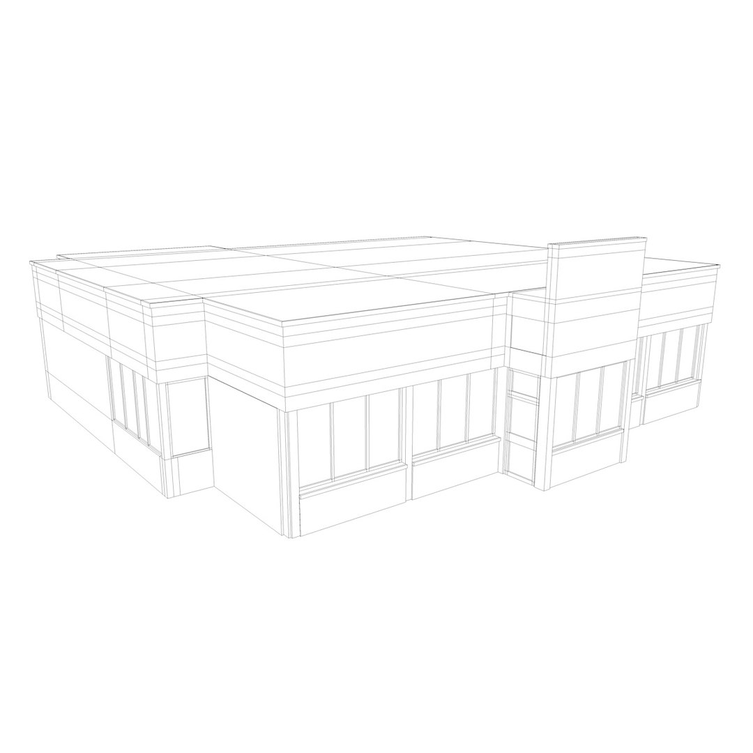 3D Fast Food Building - TurboSquid 1262235