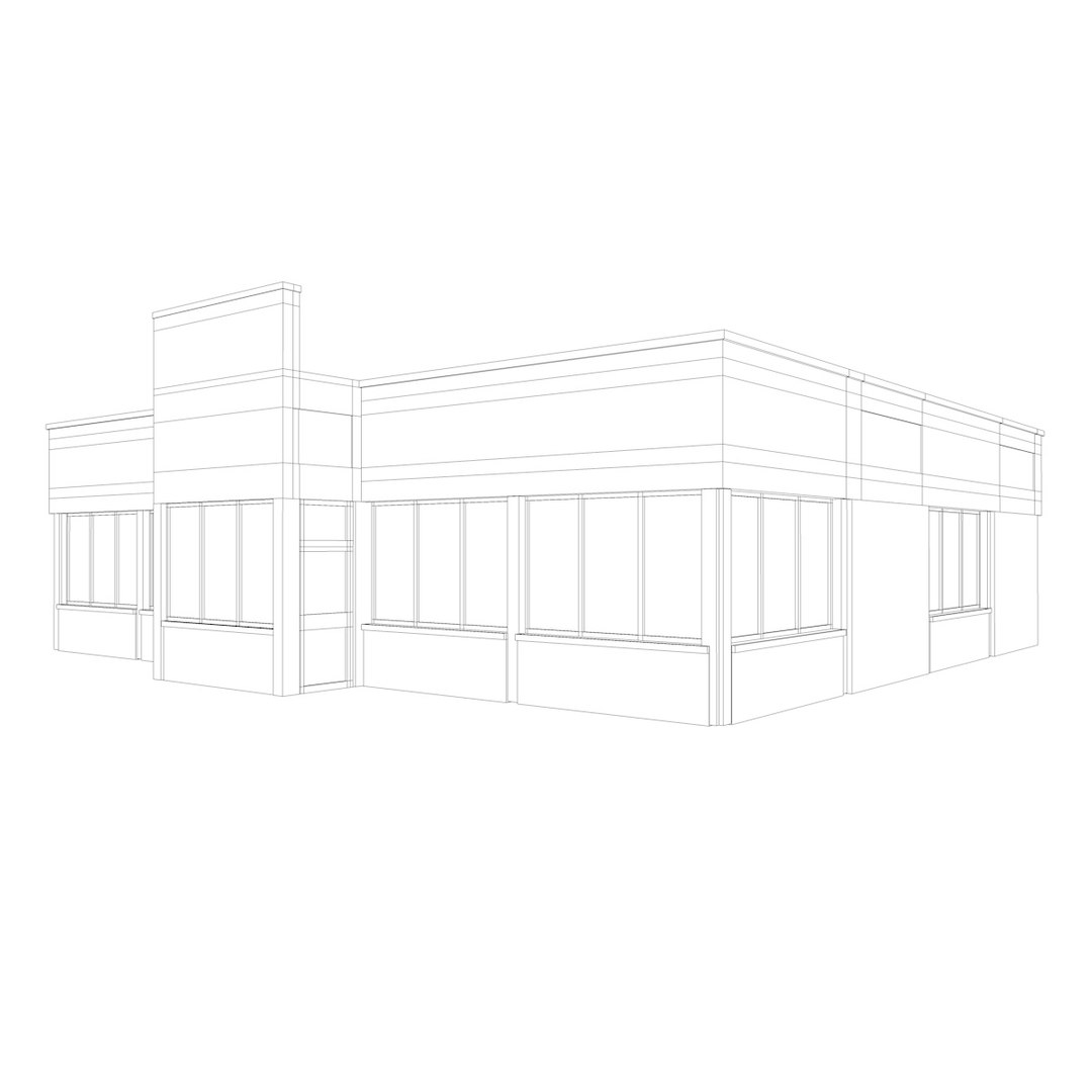 3D fast food building - TurboSquid 1262235