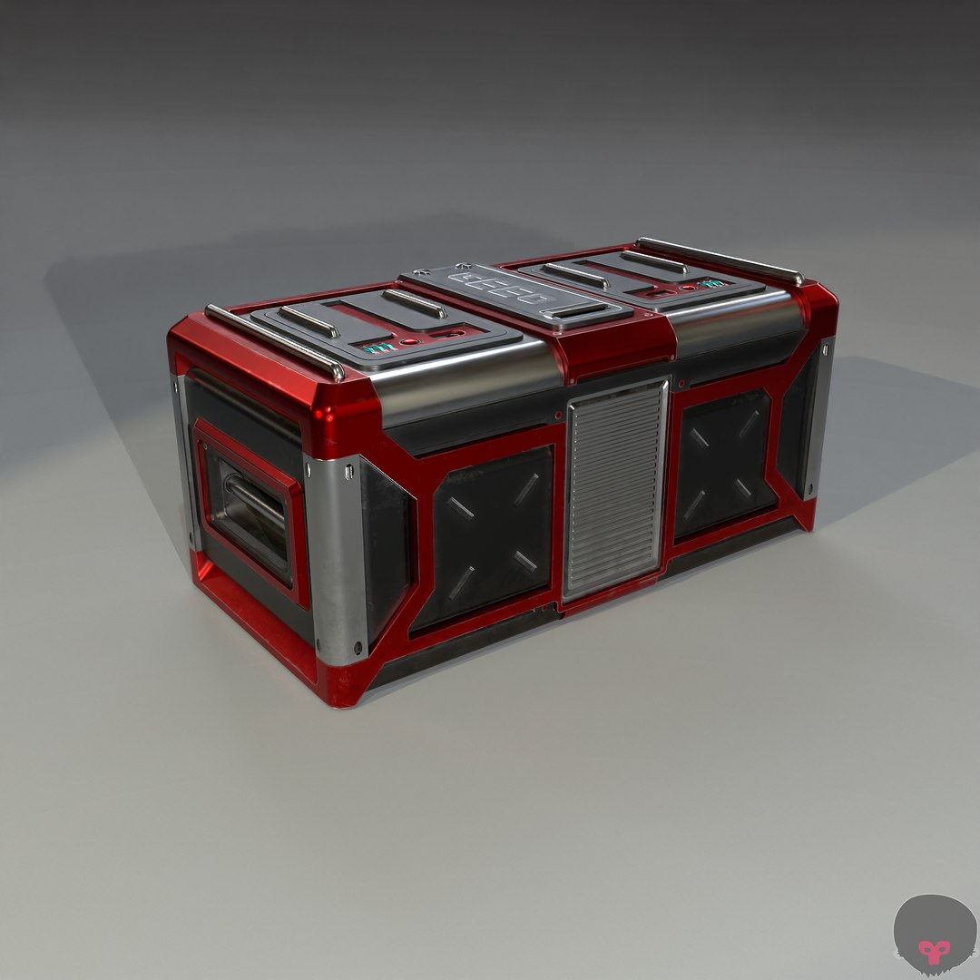 3D Model Sci-Fi Ammo Box - TurboSquid 2051131