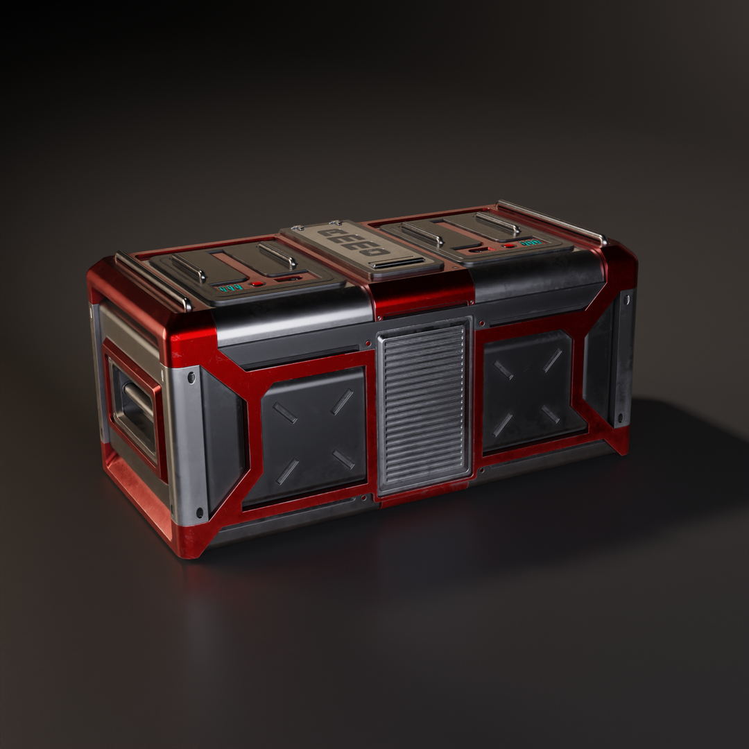 3D Model Sci-Fi Ammo Box - TurboSquid 2051131