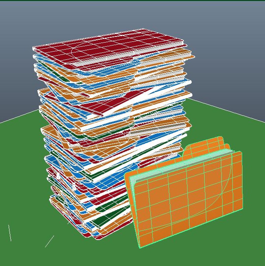 Stack Folders 3d Model