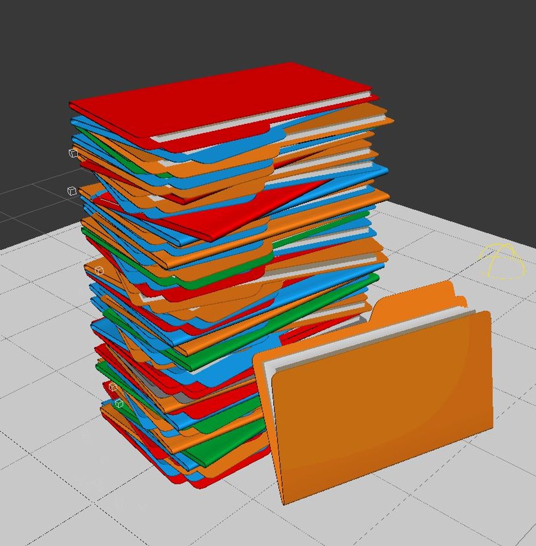 Stack Folders 3d Model