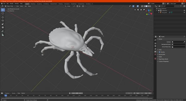 Tick Crawling Pose 3D model - TurboSquid 1855177