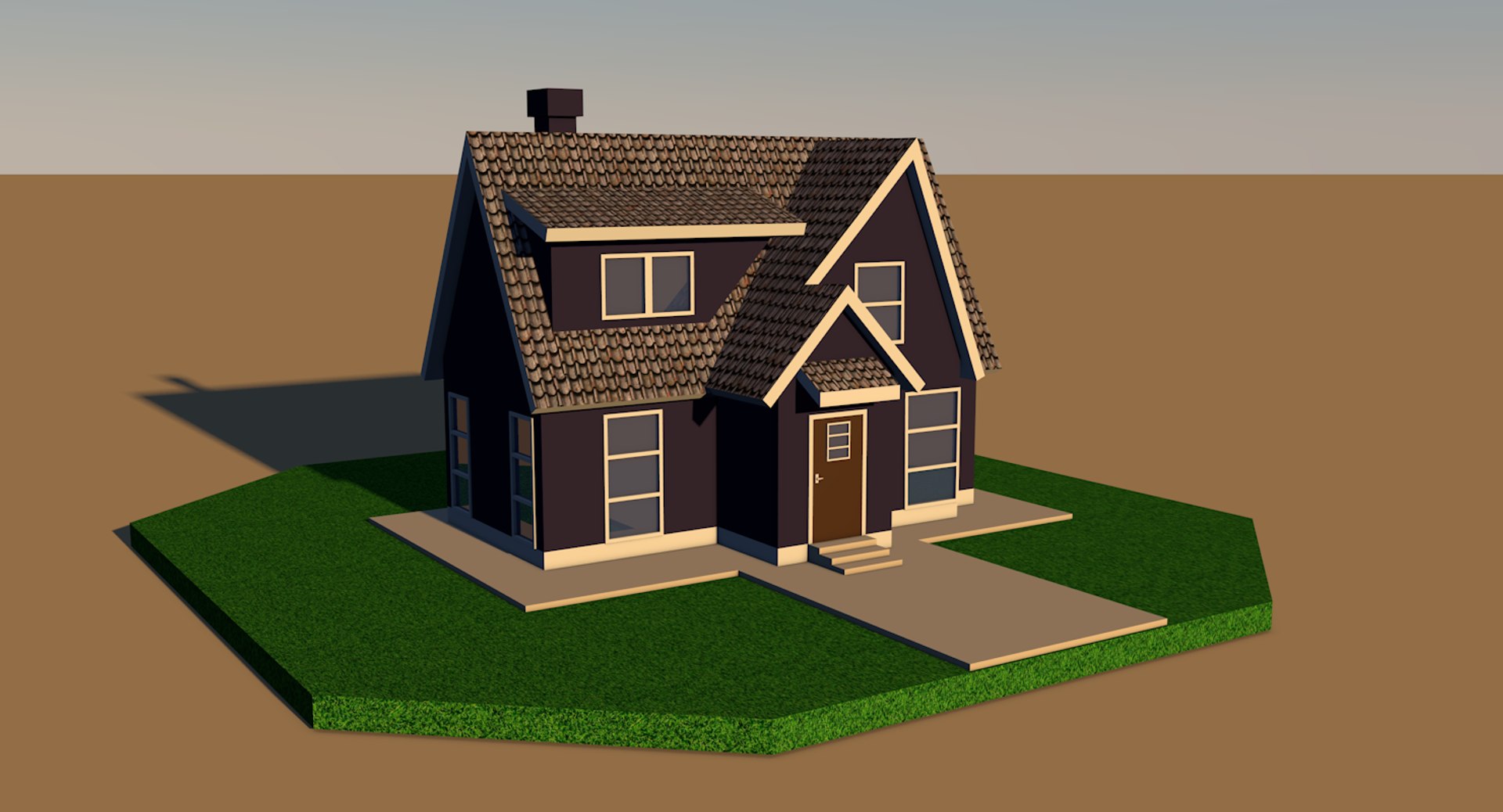 Cartoon house 3D model - TurboSquid 1738406