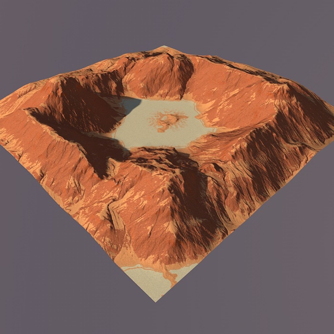 Red Mountain 3d Model