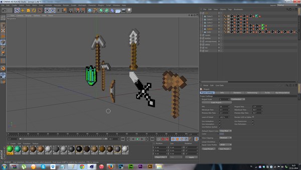 free c4d mode minecraft weapons shield