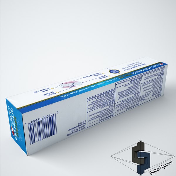 3d model of crest pro health toothpaste