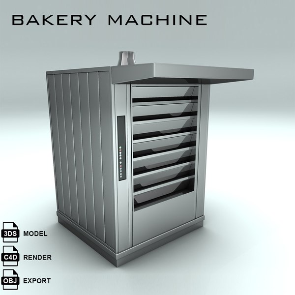 3d bakery machine bake model