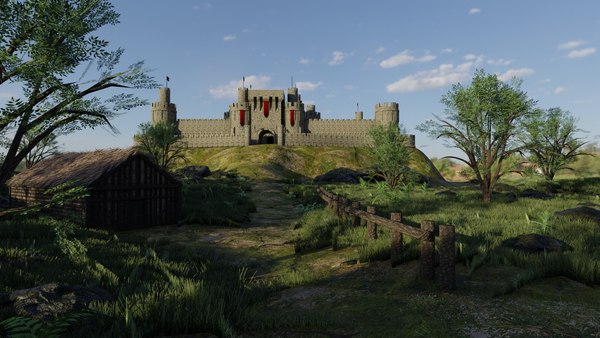 Path to Castle Scene 3D model - TurboSquid 1803499