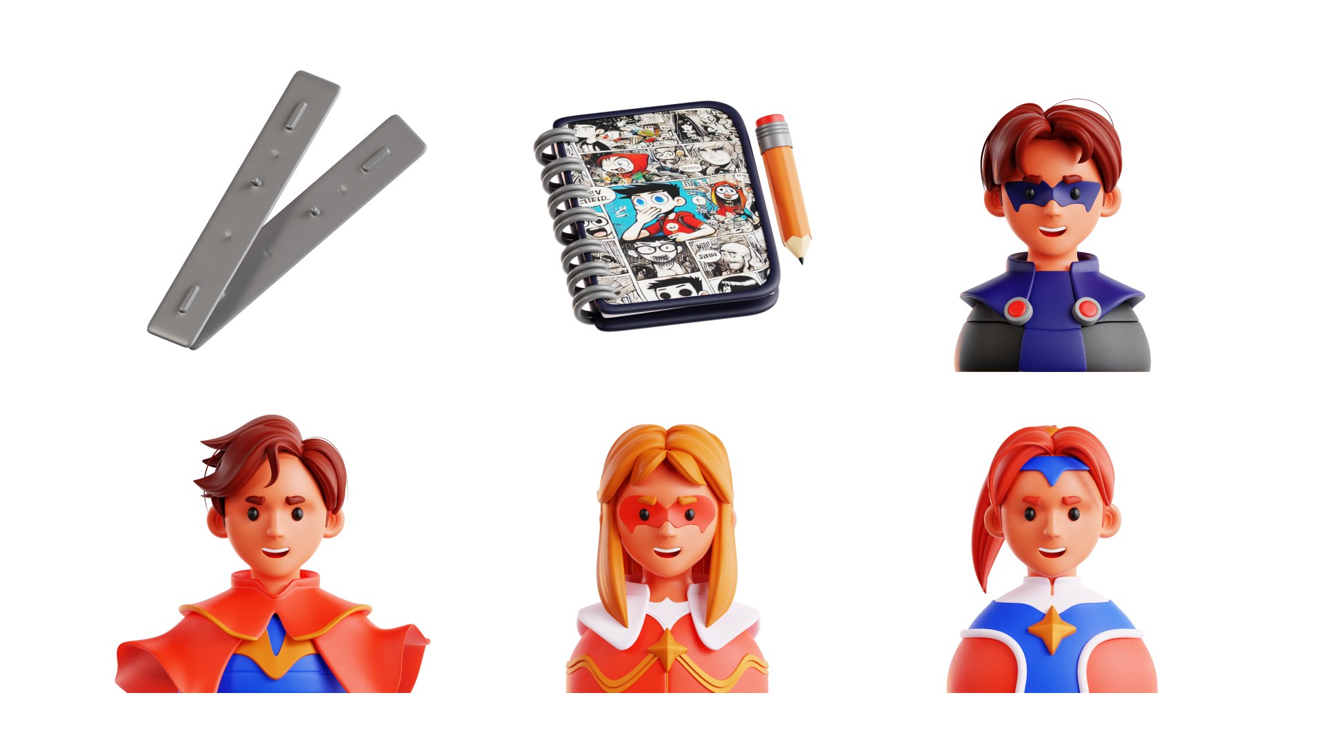 Comic 3D Collection Model - TurboSquid 2287409