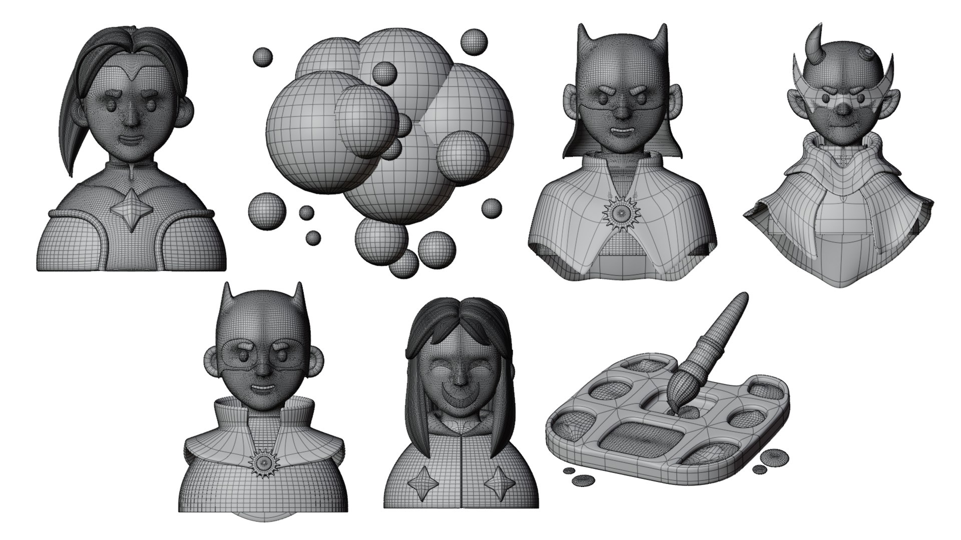 Comic 3D Collection Model - TurboSquid 2287409