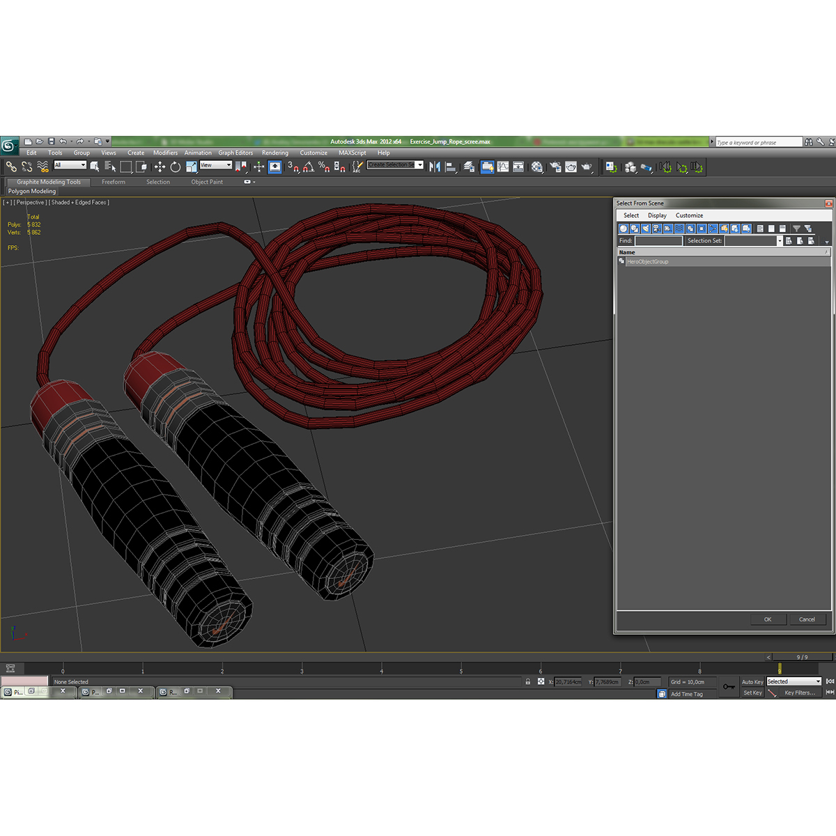 3d model exercise jump rope
