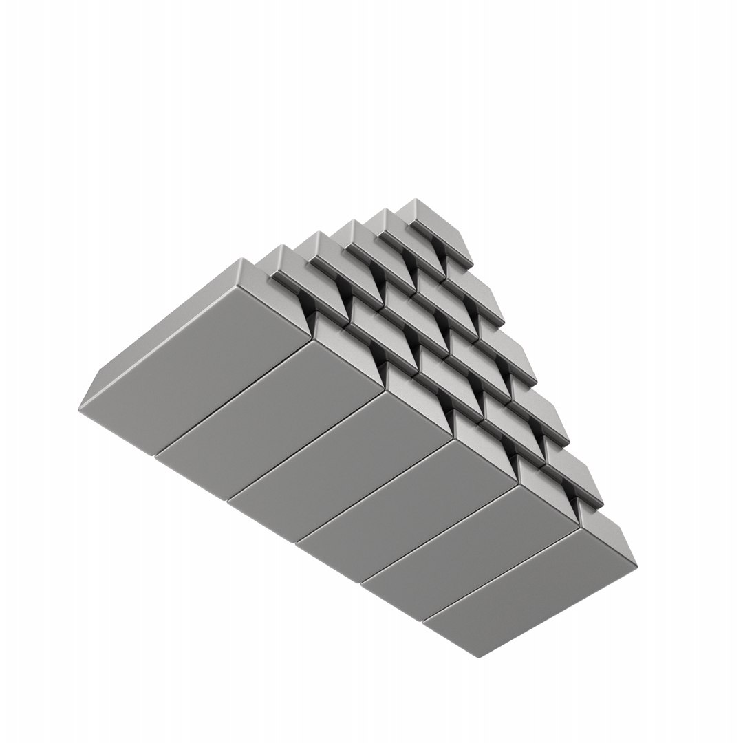 Stacked Silver Bars 3D Model - TurboSquid 2155007