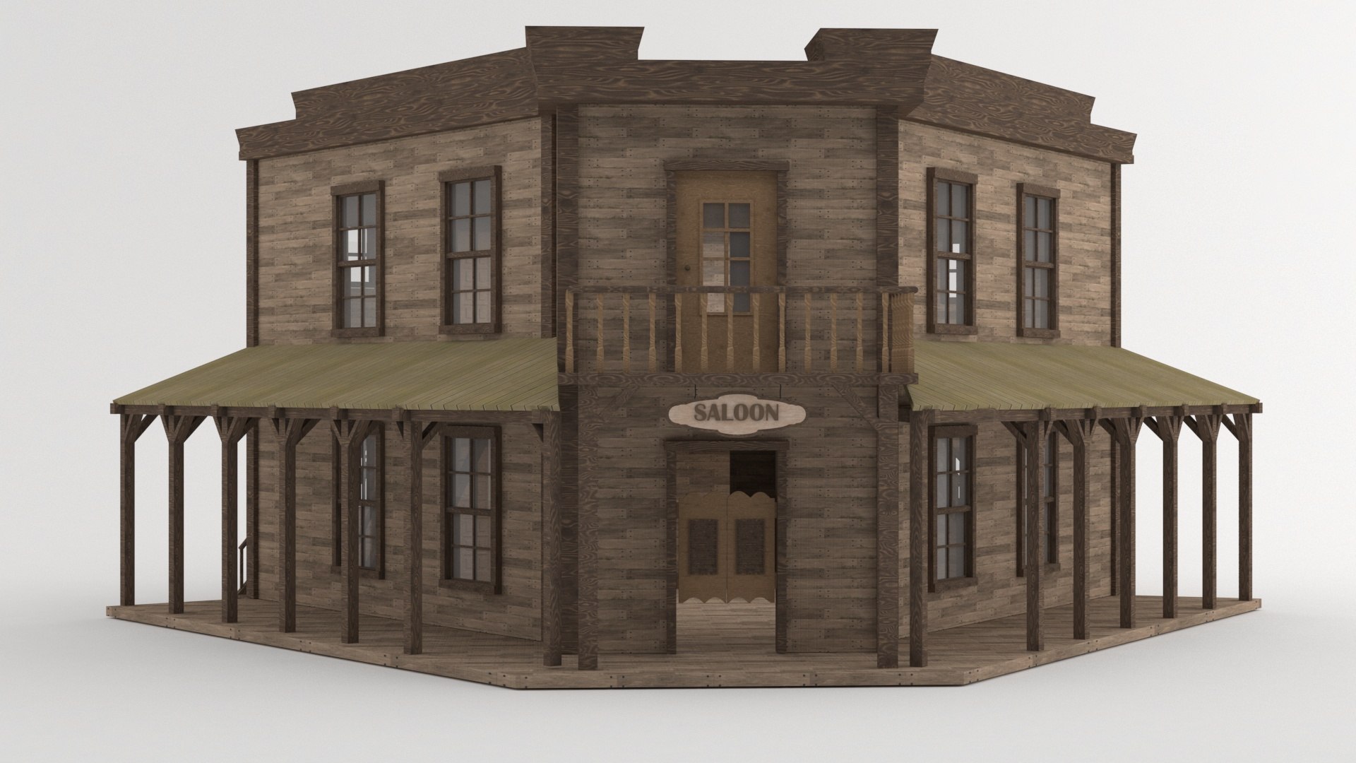 Western saloon model - TurboSquid 1699401